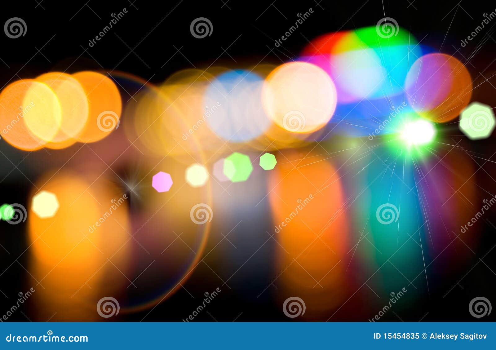 Defocused Lights of the City. Stock Image - Image of black, abstract ...