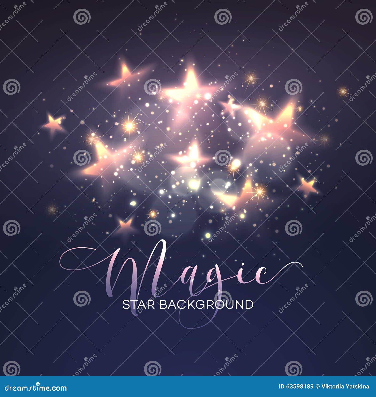 Defocused Magic Star Background. Vector Stock Vector - Illustration of ...