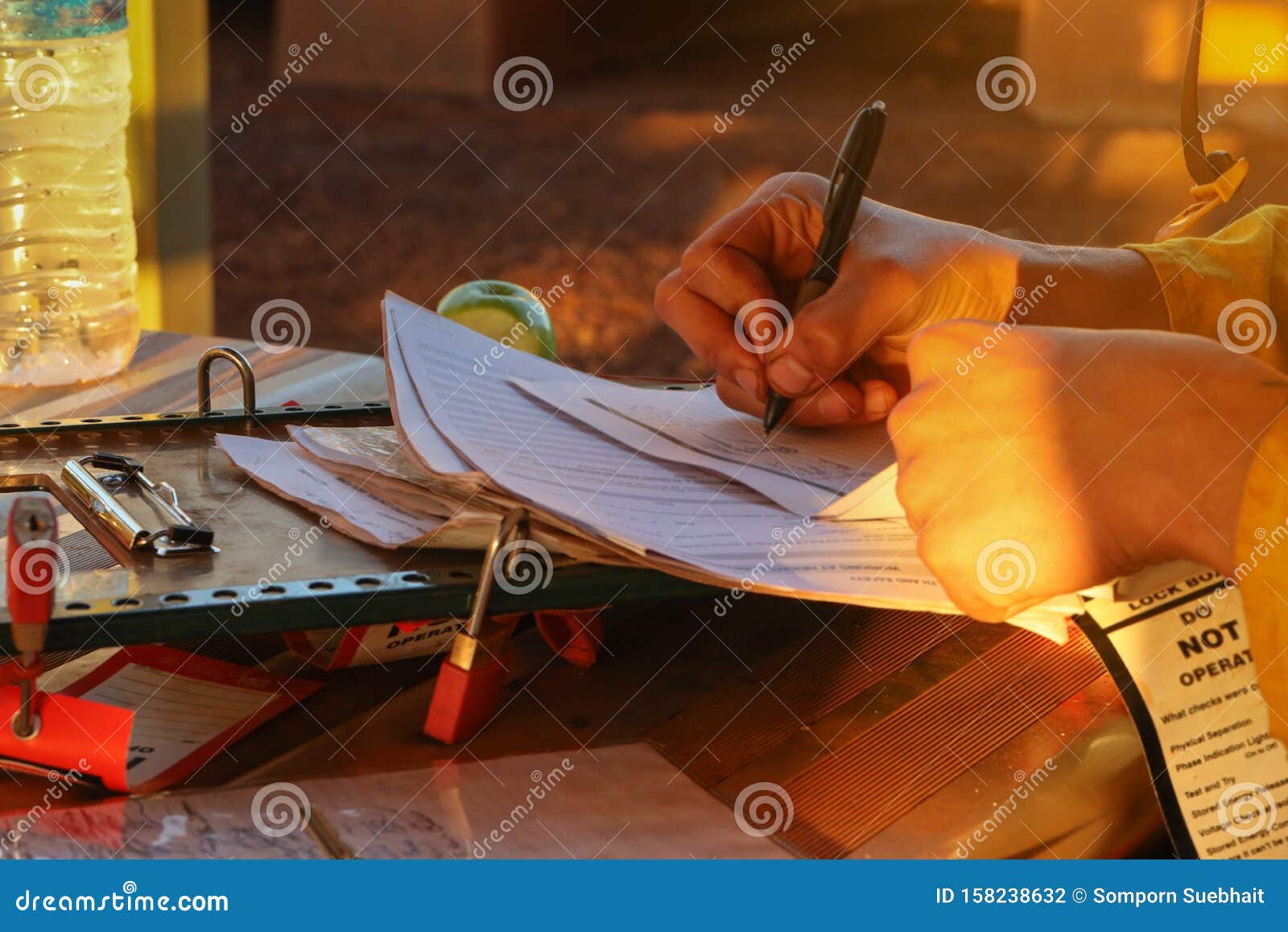 Permit To Work Paper Clipping On Isolation Control Permit Board ...