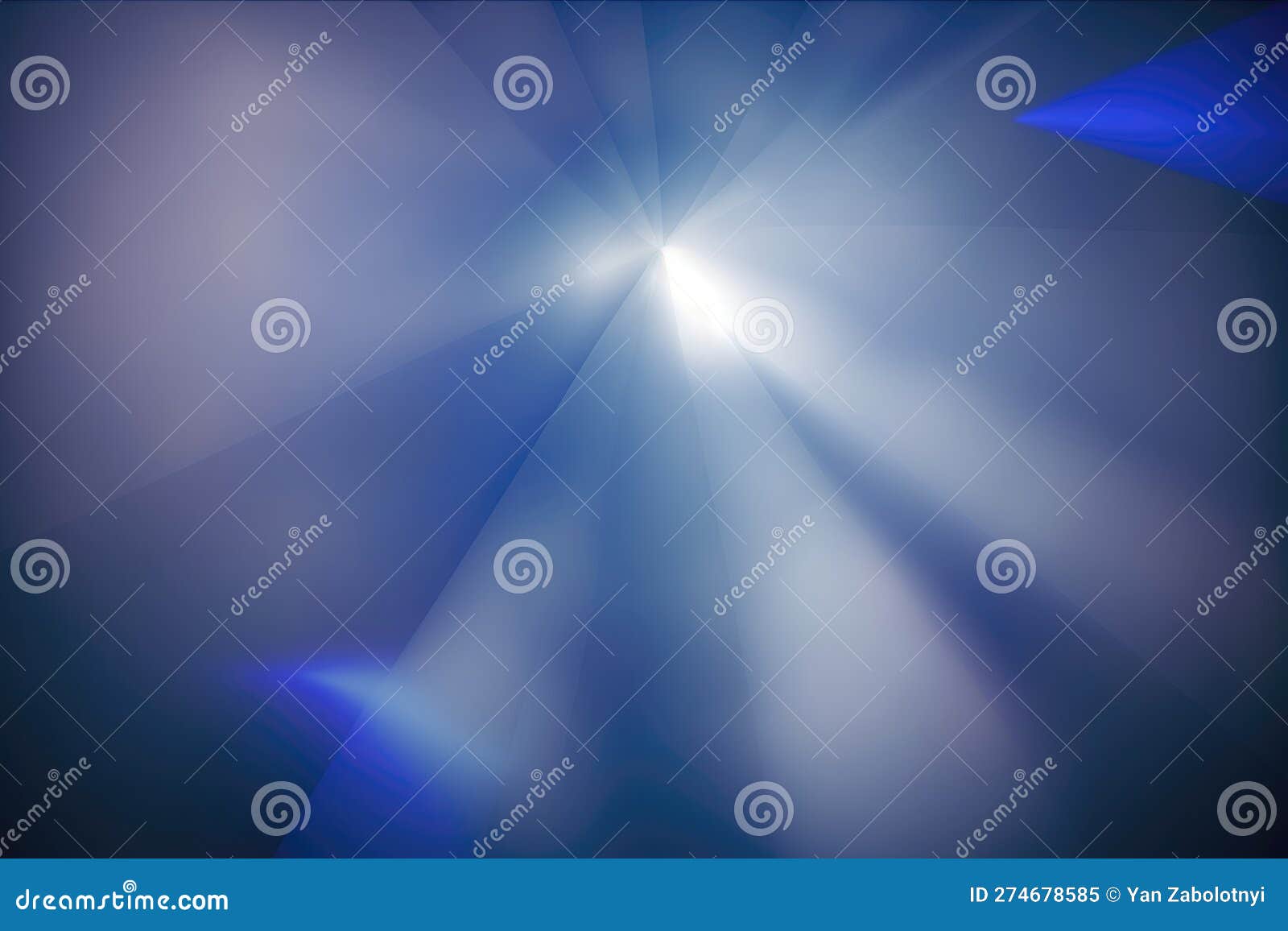 Defocused Navy Blue Background with Rays from the Corner of the Prism ...