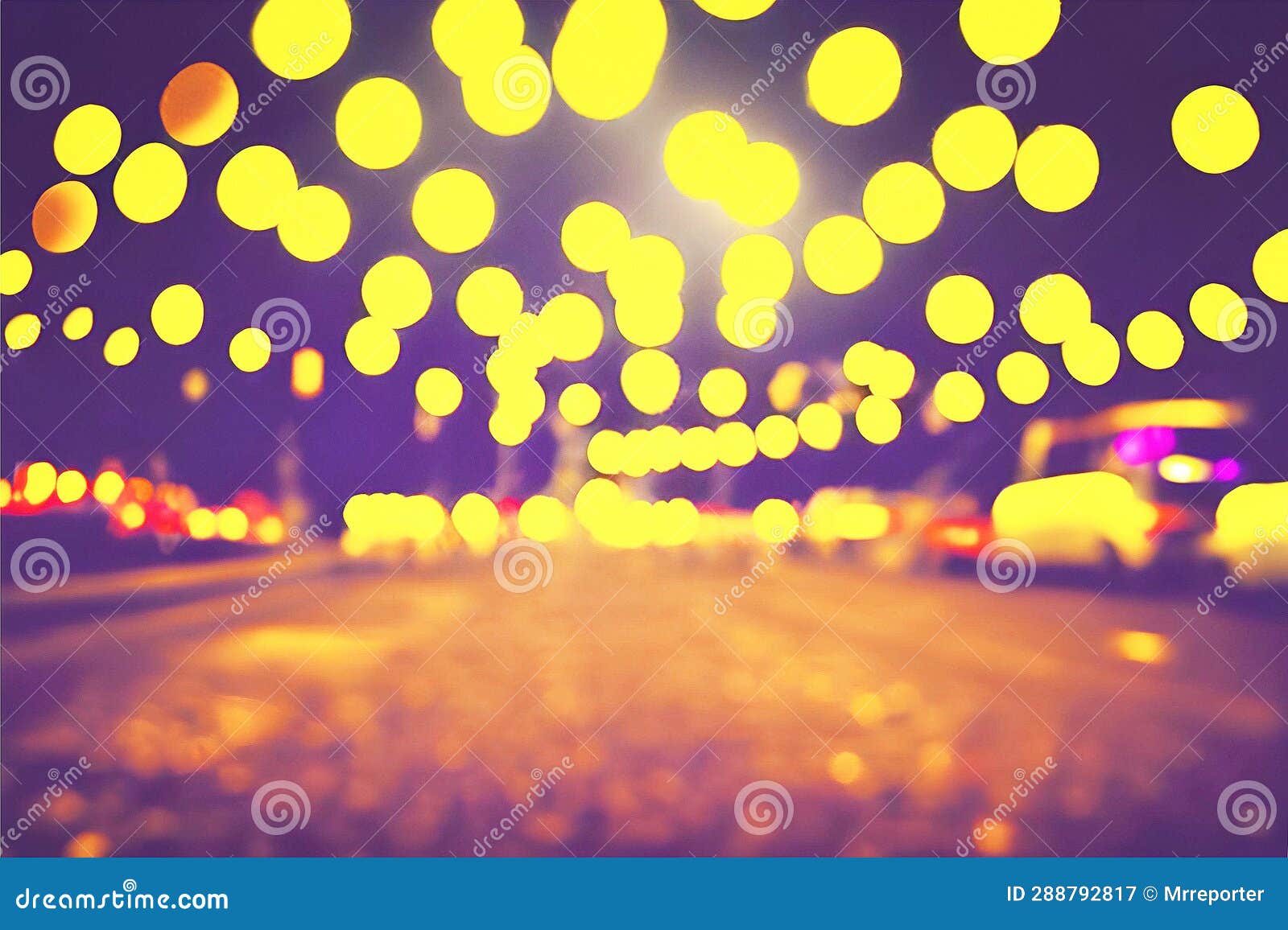 Defocused Night City Street, Ai Generated Stock Illustration ...
