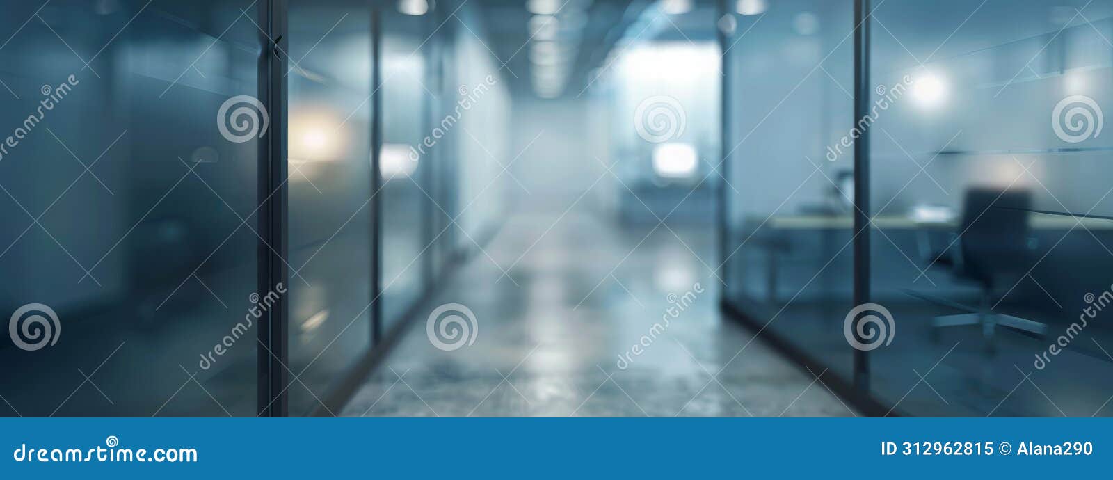 Defocused Office Background, Template for Horizontal Banner Stock ...