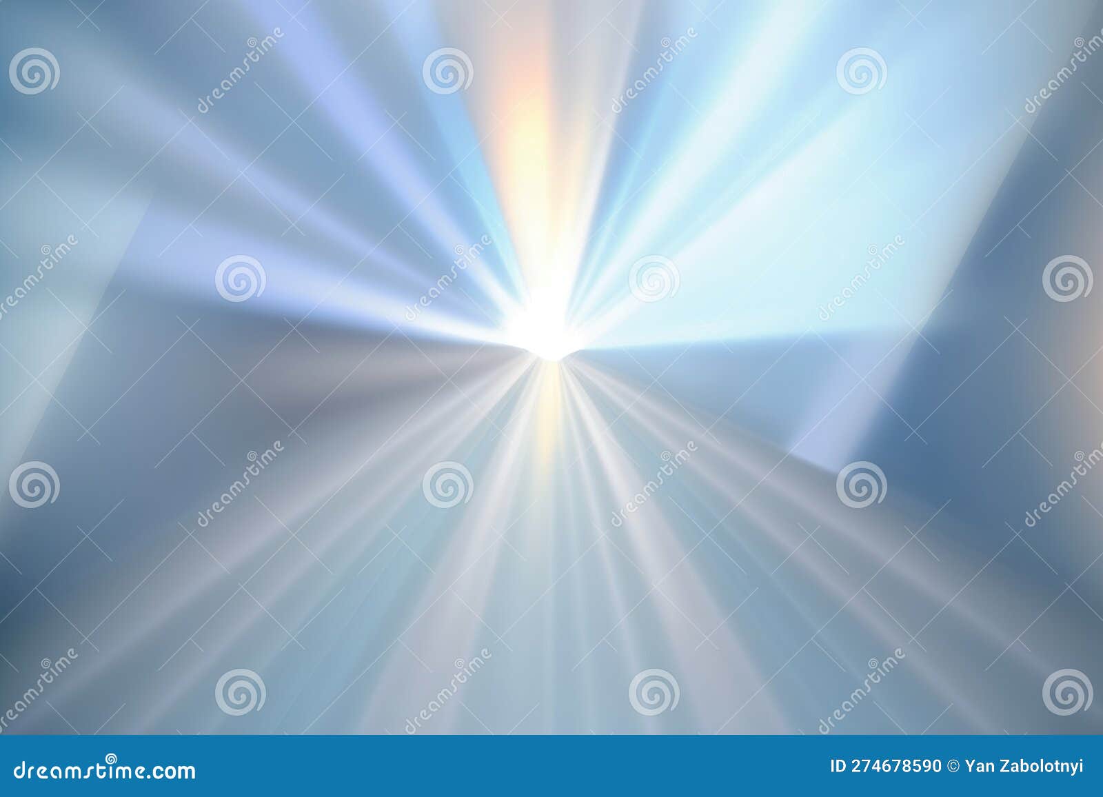 Defocused Pale Blue Background with Rays from the Corner of the Prism ...