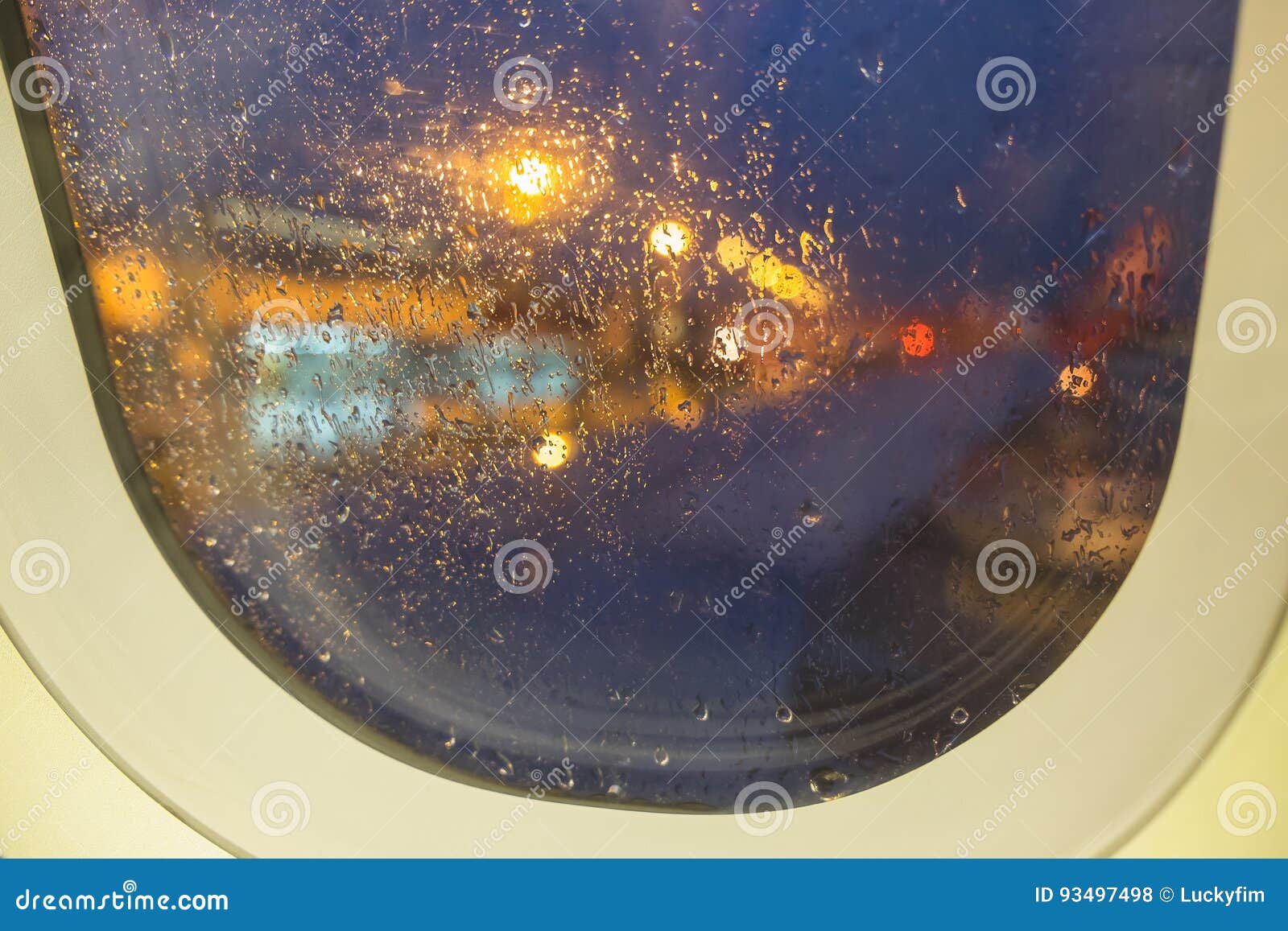 Defocused View through Airplane Window Stock Photo - Image of aircraft ...