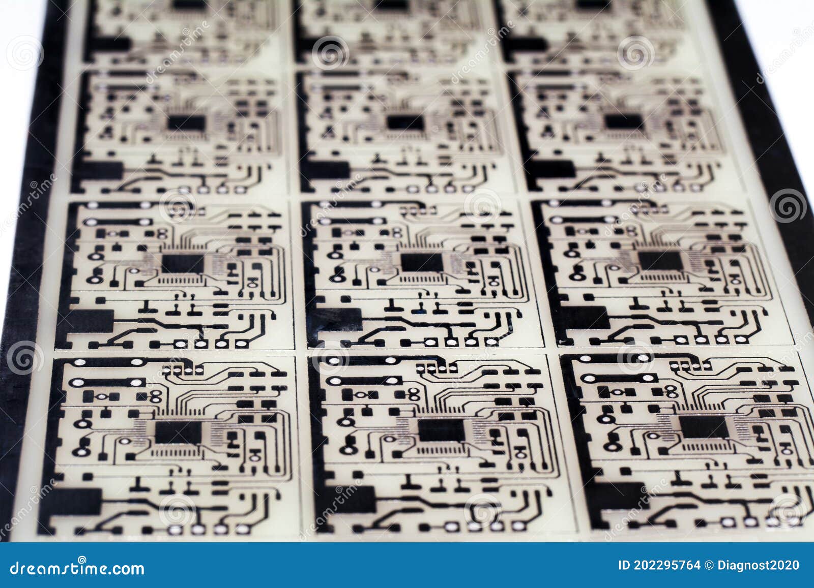 Defocused View of Printed Circuit Board Fabrication. Designing Diy ...