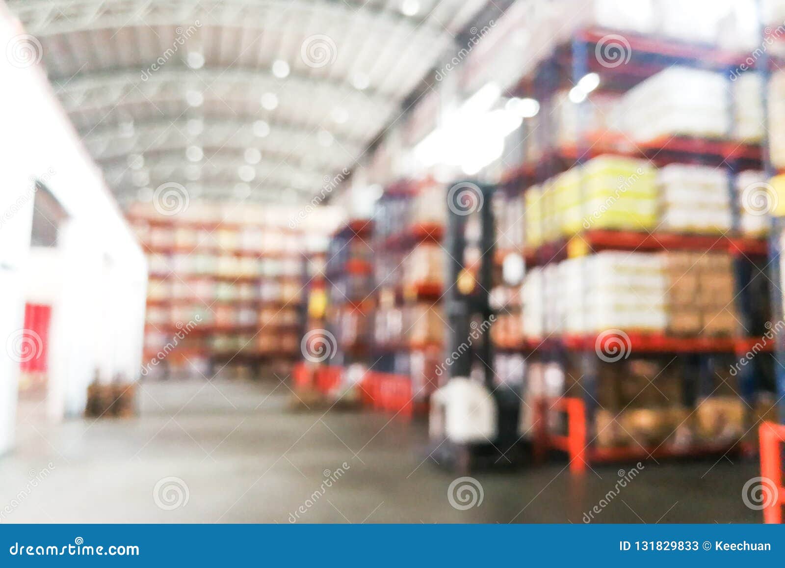 Big Warehouse With Red Racks Full Of Boxes Stock Image | CartoonDealer ...