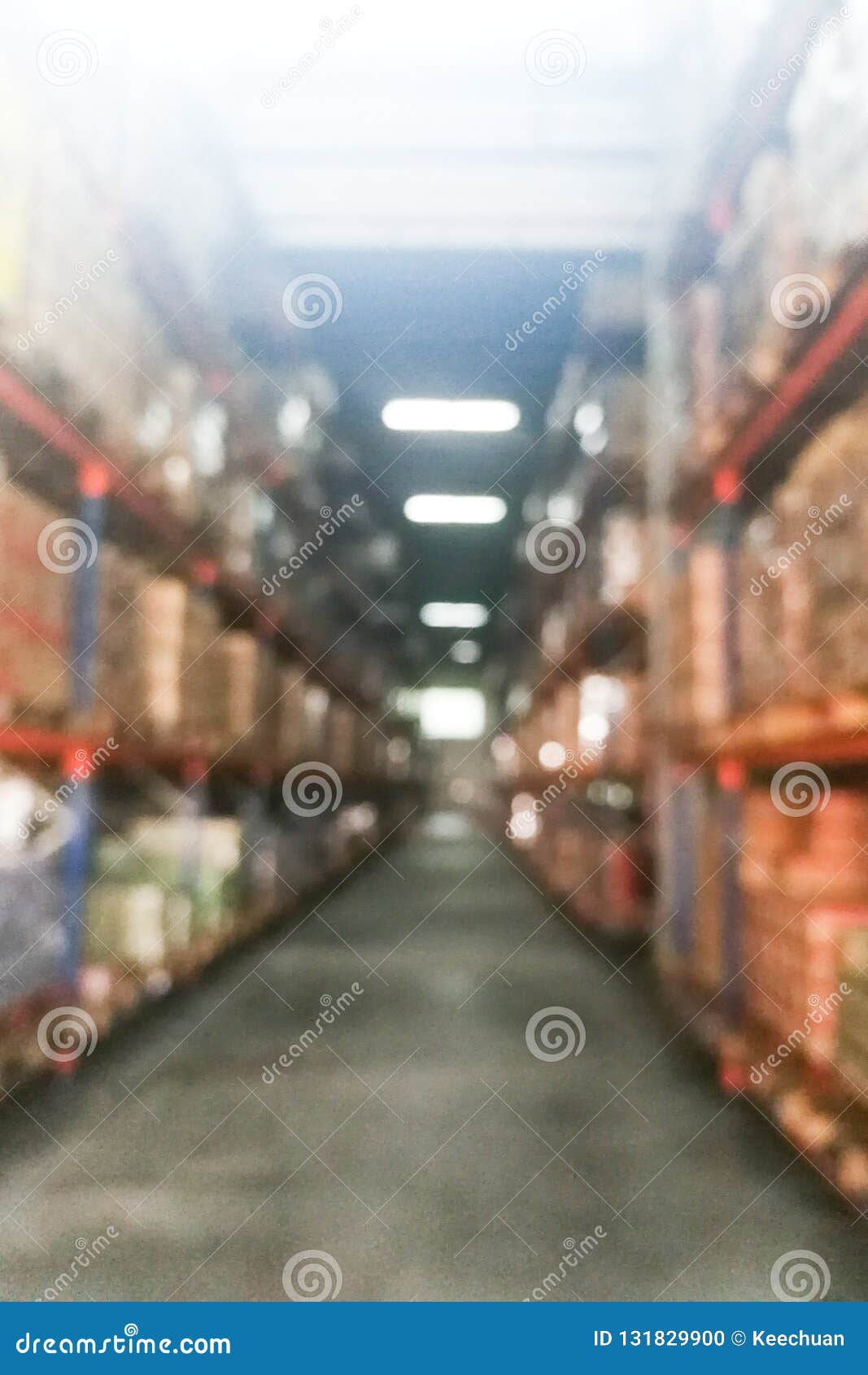 Big Warehouse With Red Racks Full Of Boxes Stock Image | CartoonDealer ...