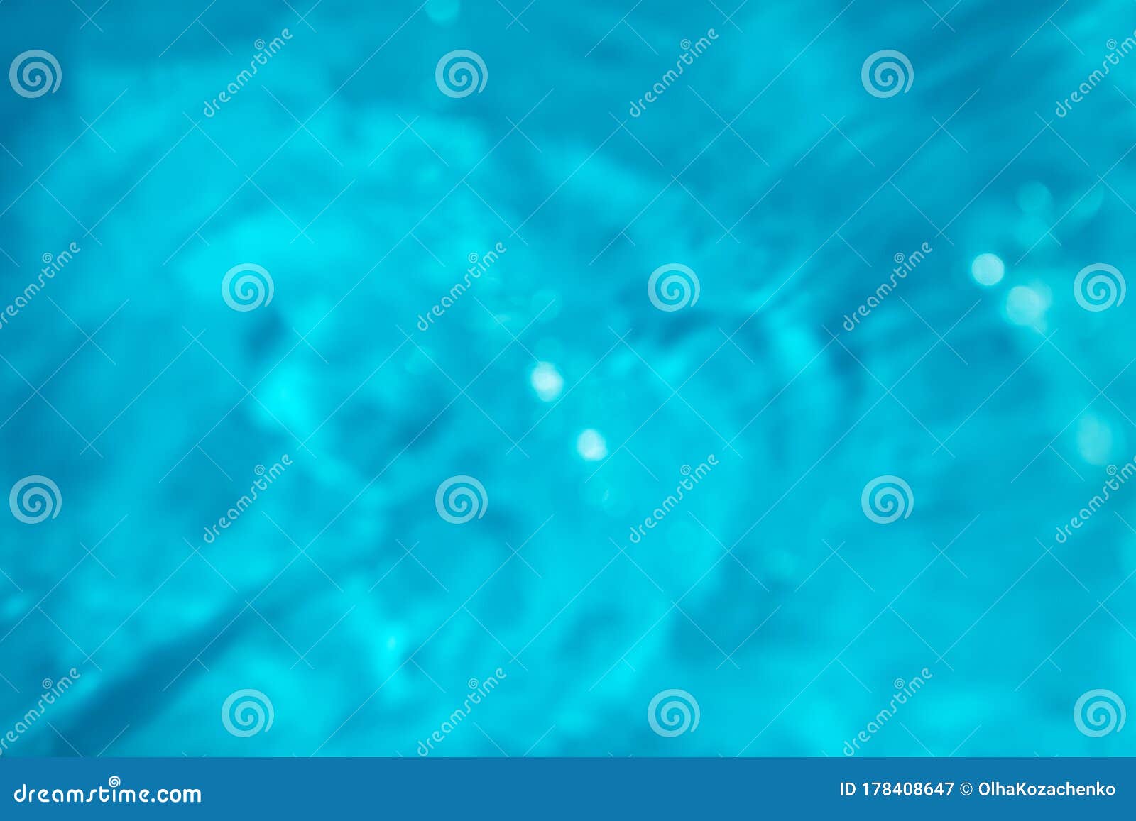 Defocused Water Background. Bright Blue Liquid Texture Stock Image ...