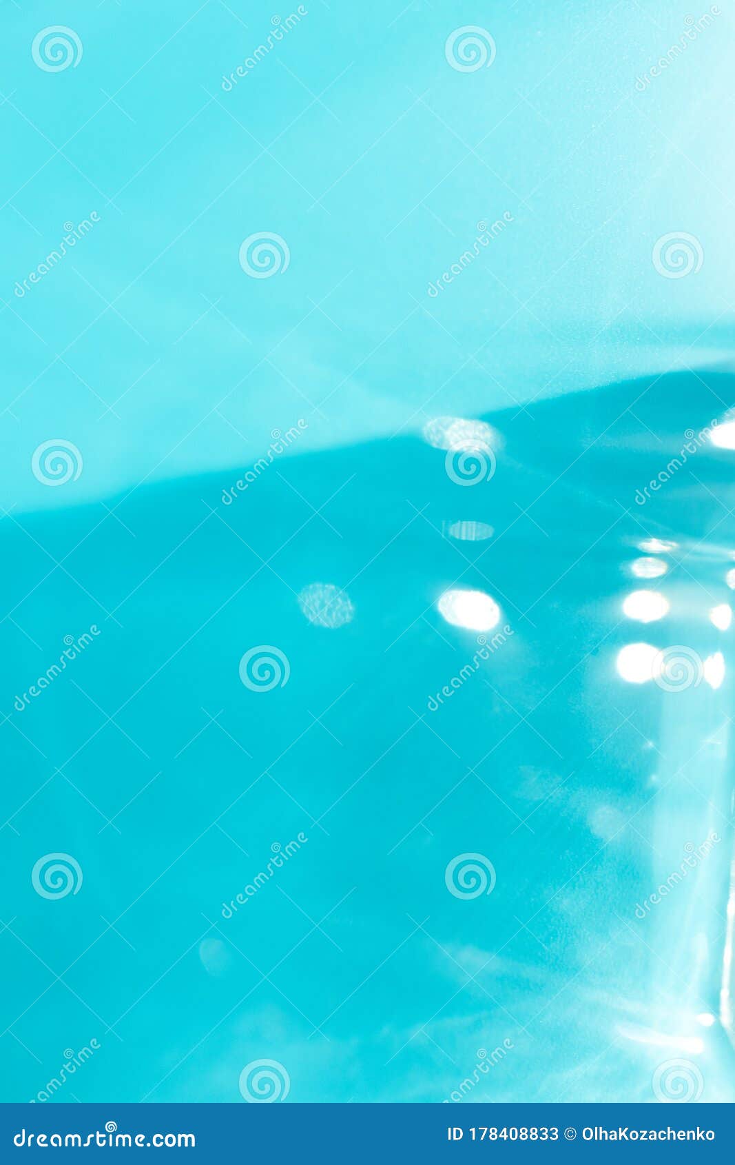 Defocused Water Wave Blur and Bokeh Abstract Summer Background with ...