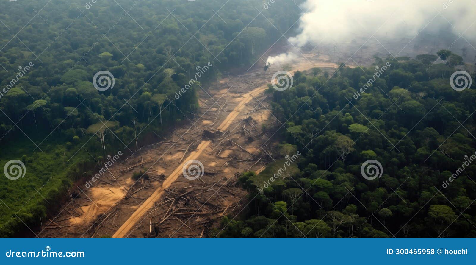 Deforestation of the Amazon Forest - Areal View - Viewed from Above ...