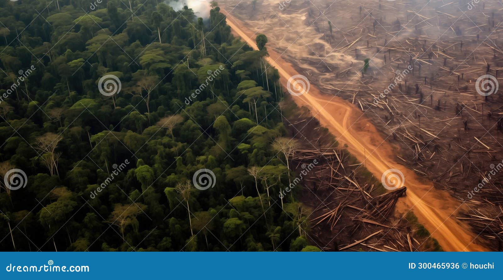 Deforestation of the Amazon Forest - Areal View - Viewed from Above ...
