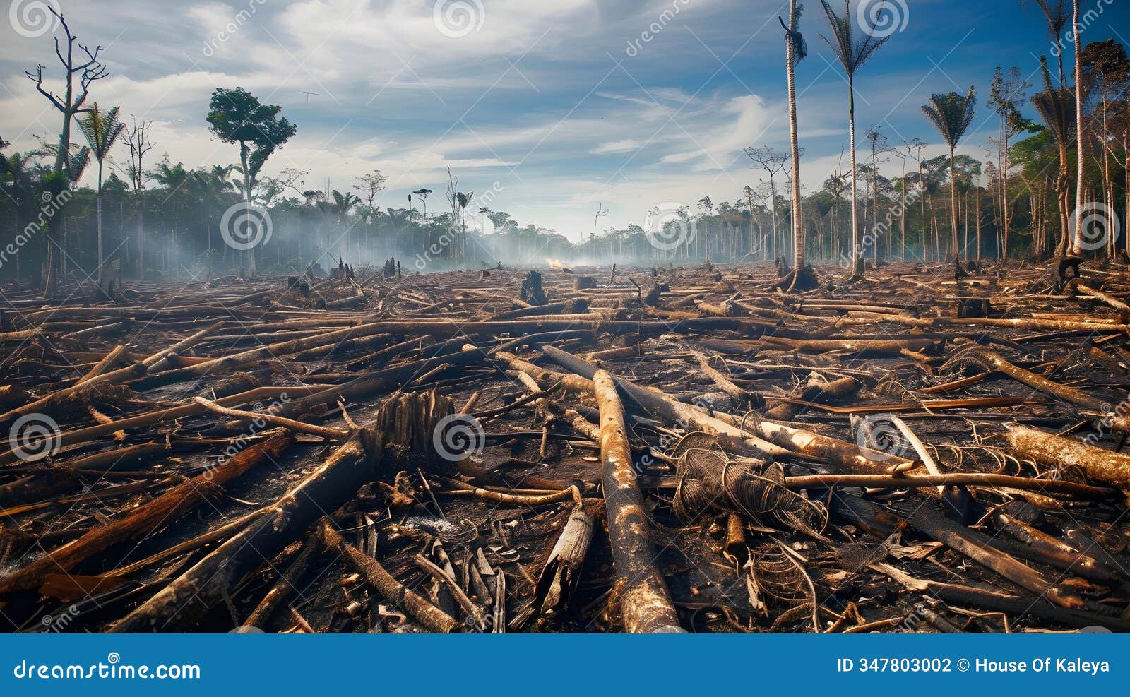 Deforestation in the Amazon Rainforest - Photo Stock Illustration ...