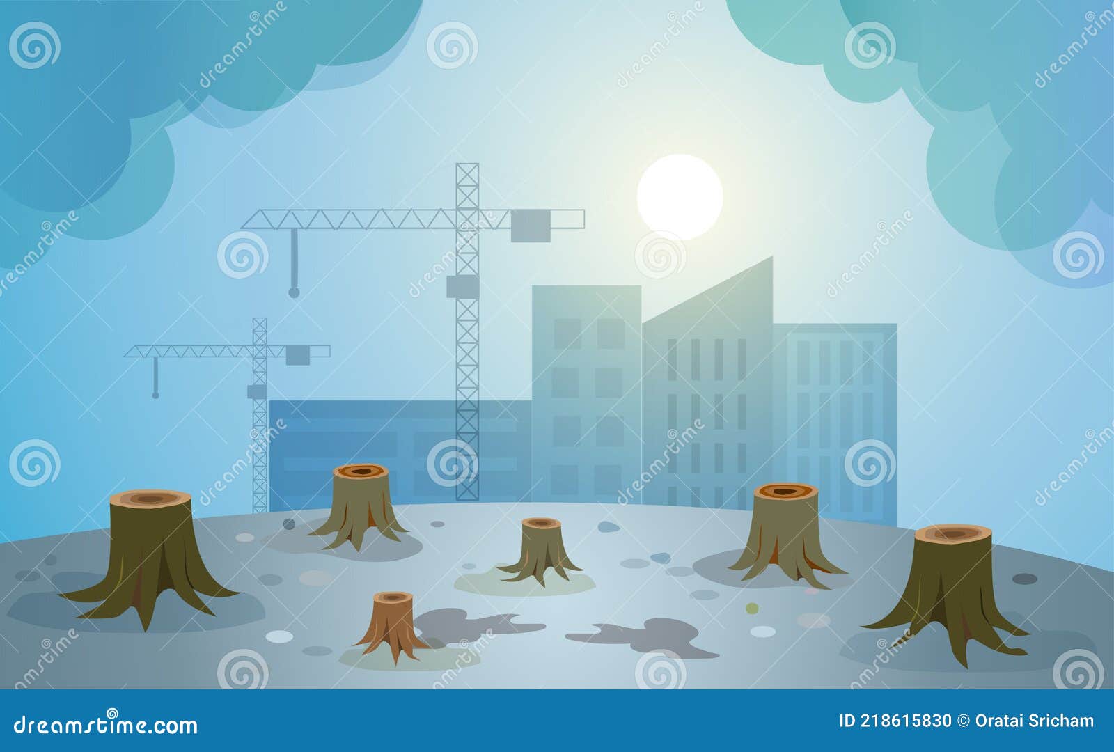 Deforestation for Buildings Construction with Heating and Climate ...
