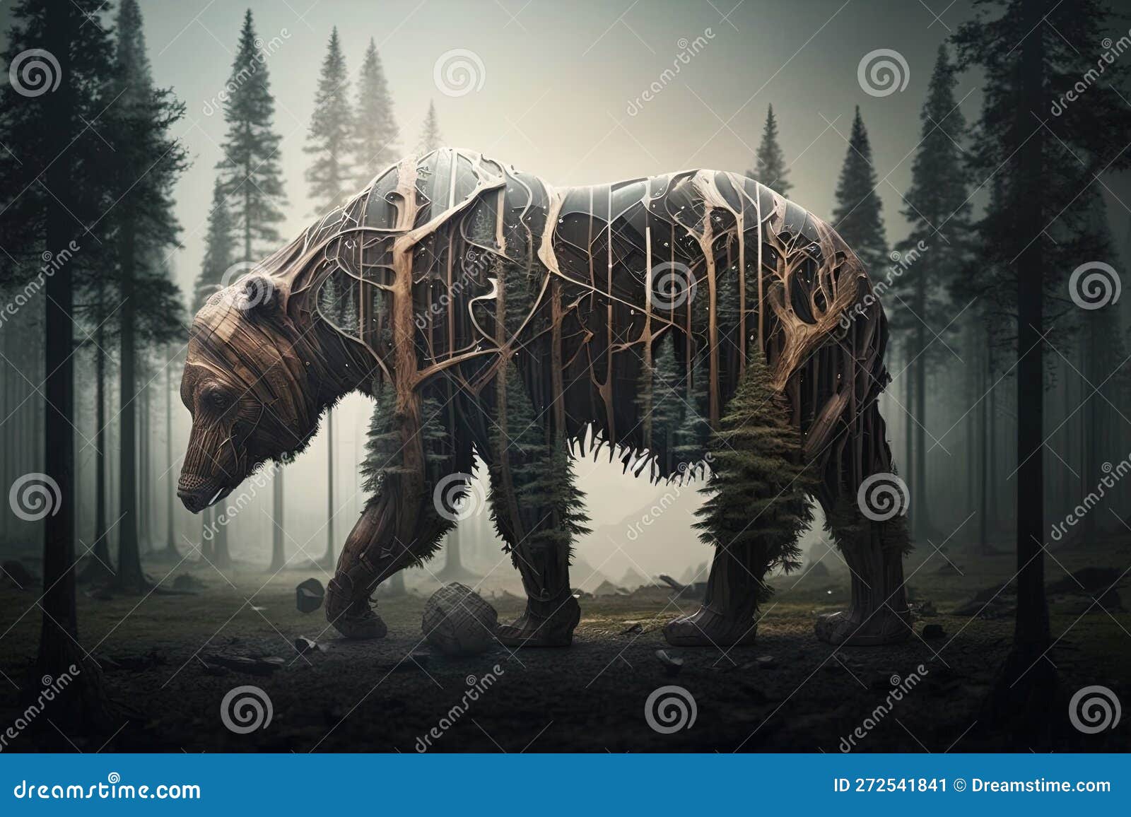 Deforestation Concept Icon Cartoon Vector | CartoonDealer.com #220148645