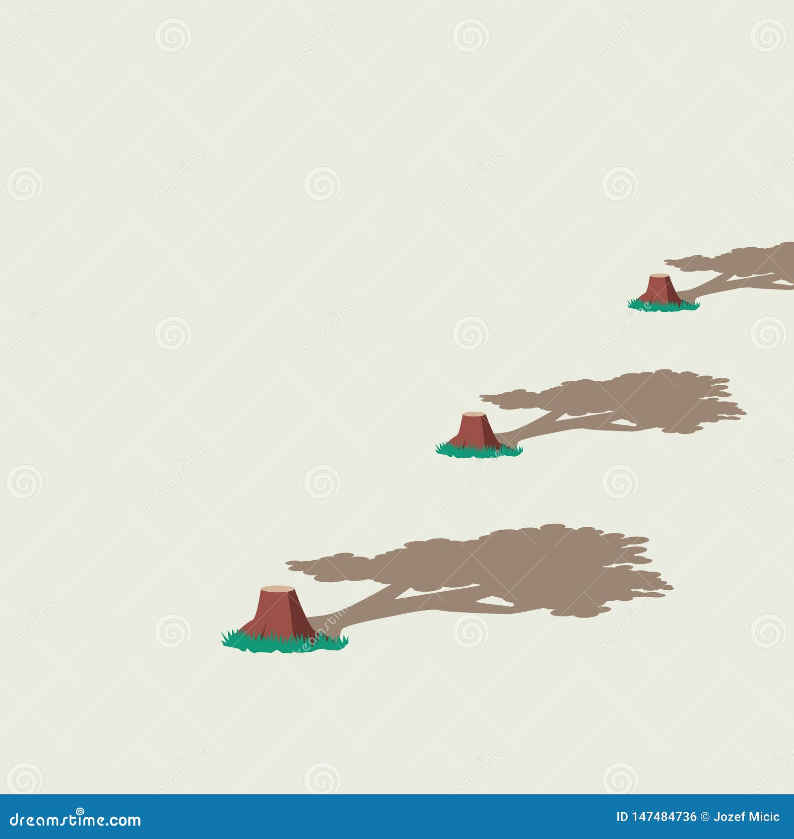 Deforestation and Environment Damage Vector Concept with Cut Trees and ...