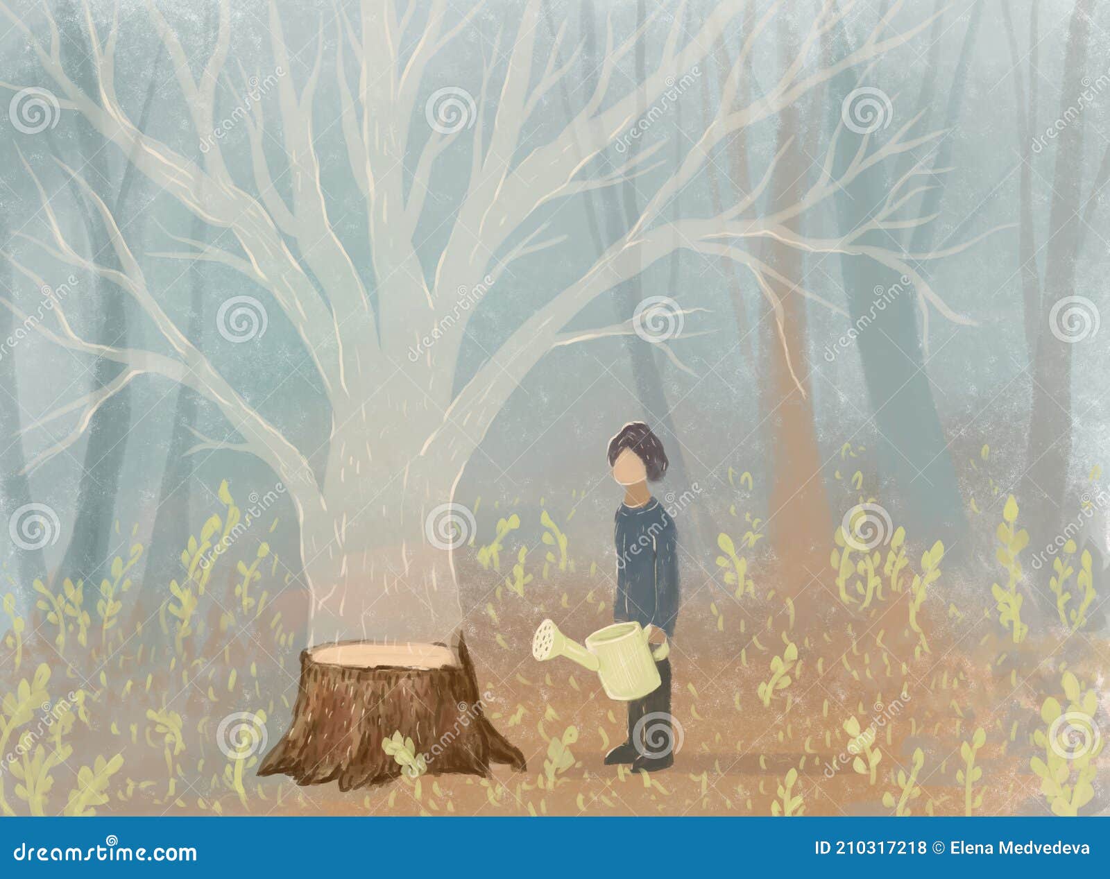 Deforestation Environmental Problem, Ecosystem Damage Tiny Person ...