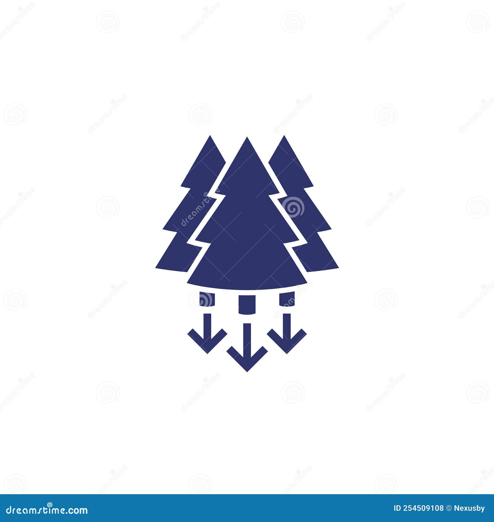 Deforestation Icon, Reduction In Forest Area Vector Illustration ...