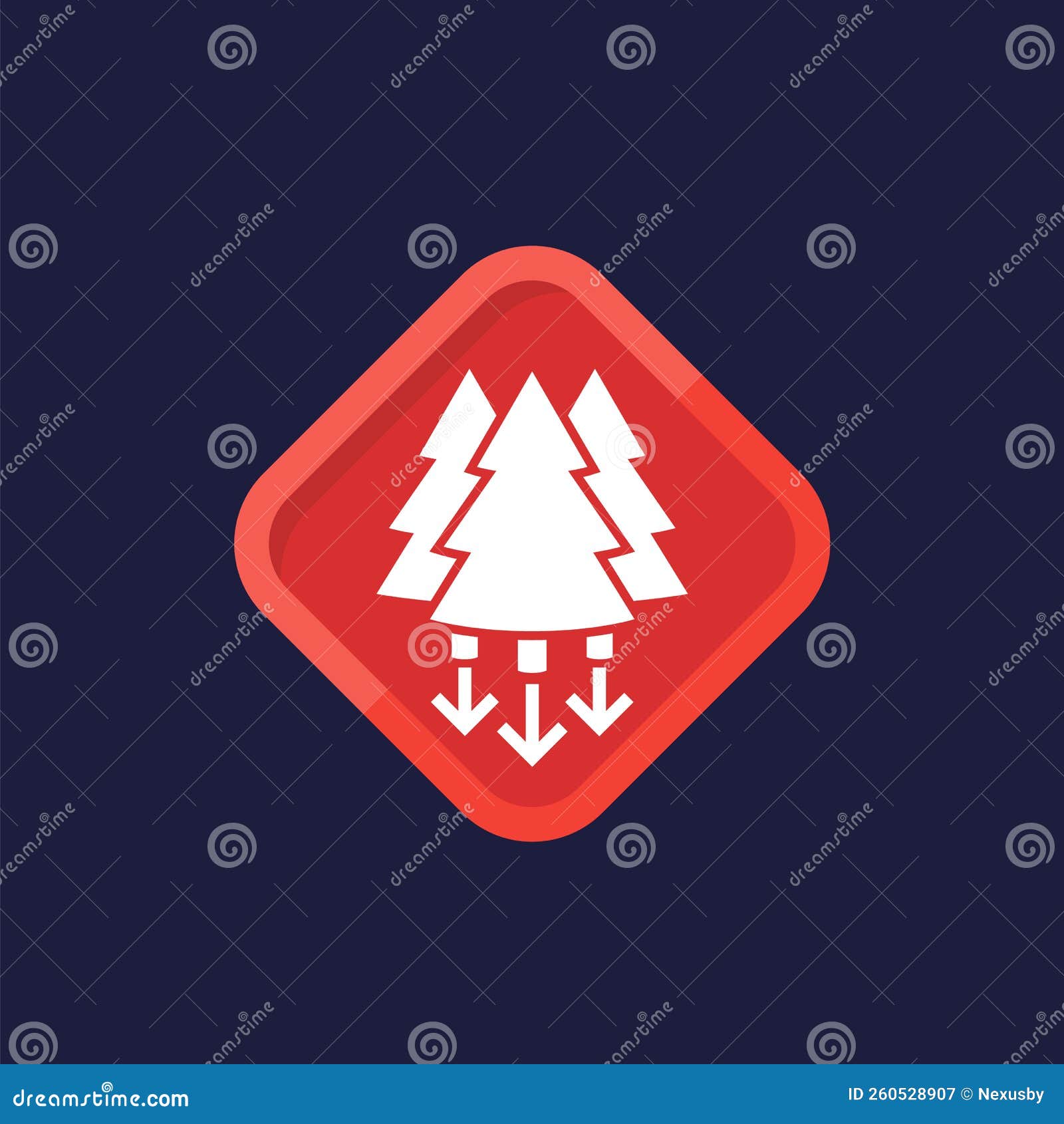 Deforestation Icon, Reduction in Forest Area Stock Vector ...