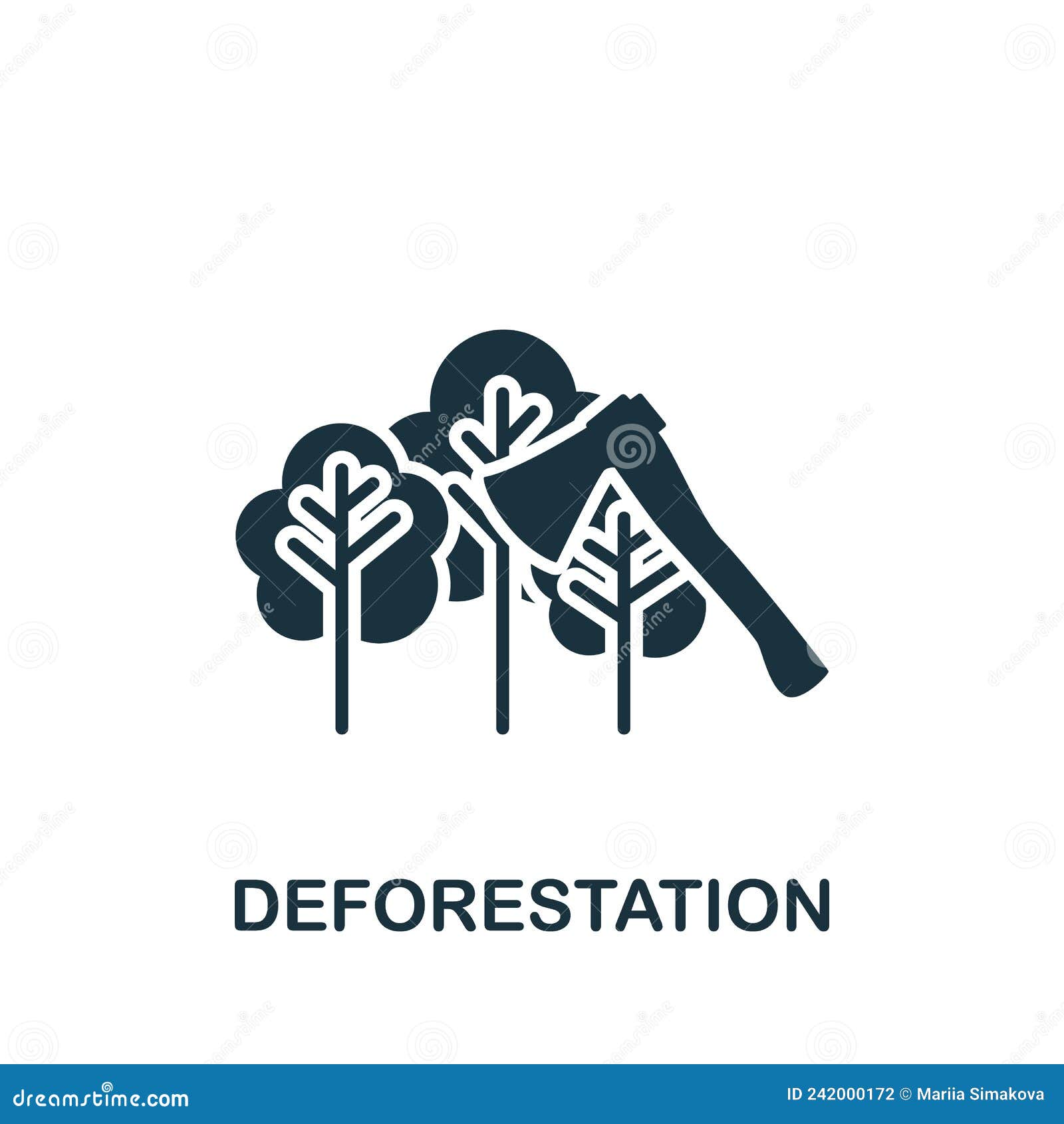 Deforestation Icon. Monochrome Simple Icon for Templates, Web Design ... Deforestation Icon. Monochrome Simple Icon for Templates, Web Design ...