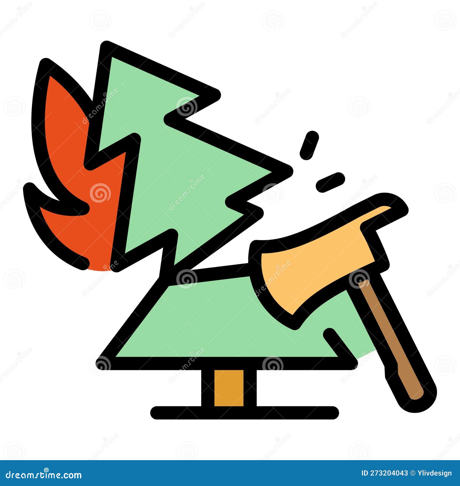 Deforestation Icon Vector From Save The World Collection. Thin Line ... Deforestation Icon Vector From Save The World Collection. Thin Line ...