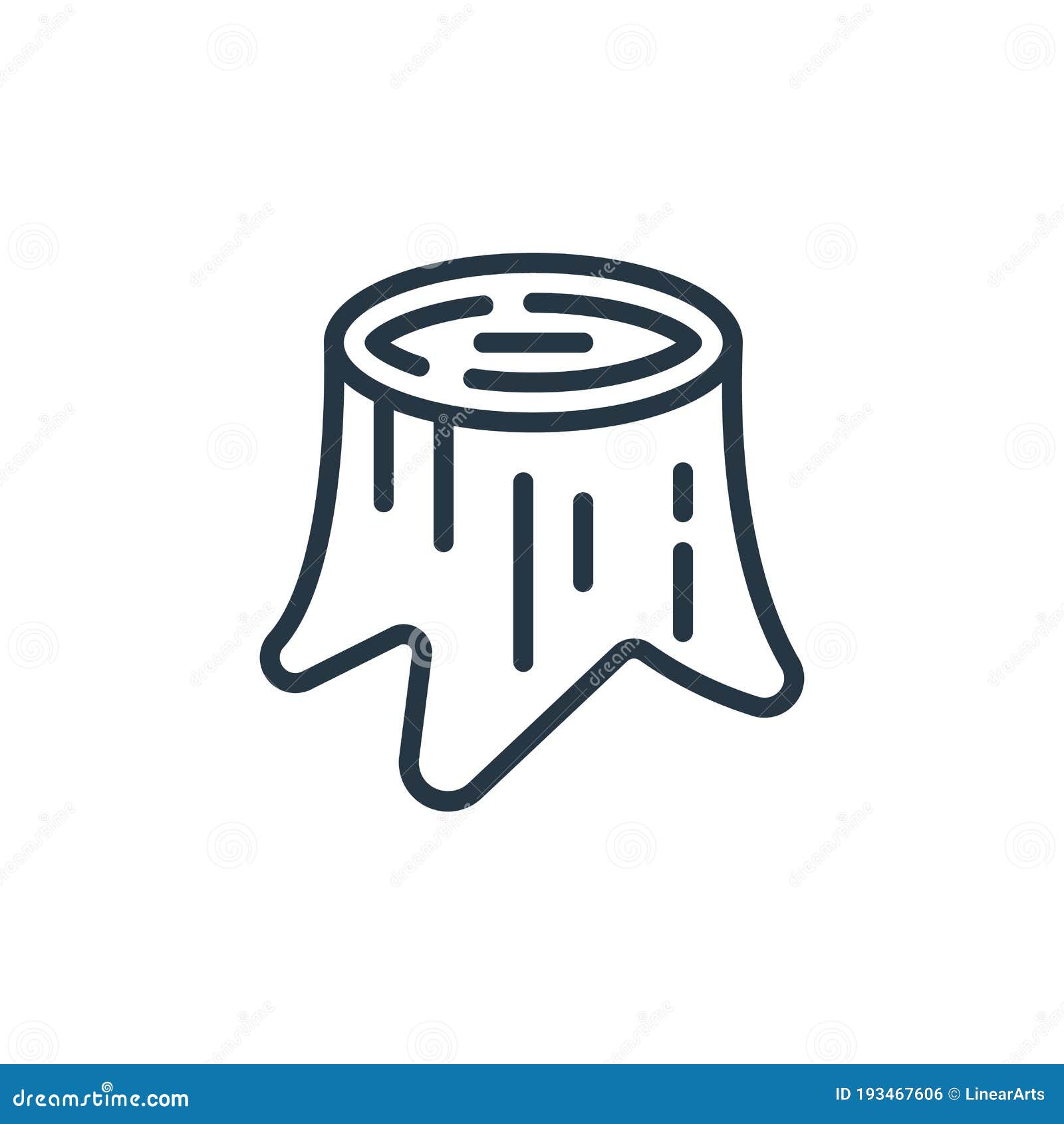 Deforestation Icon Vector from Pollution Concept. Thin Line ...