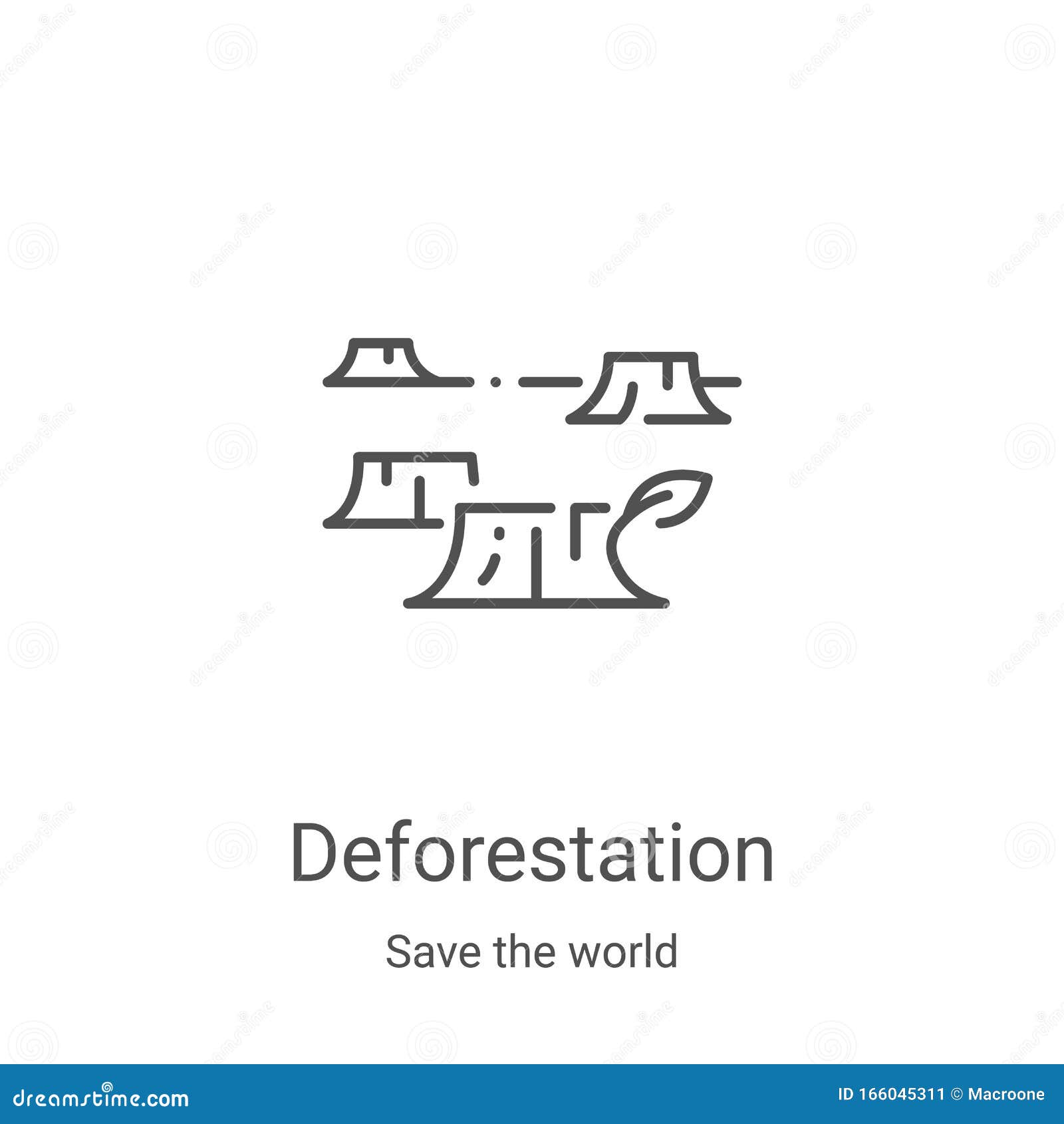 Deforestation Icon Vector from Save the World Collection. Thin Line ... Deforestation Icon Vector from Save the World Collection. Thin Line ...