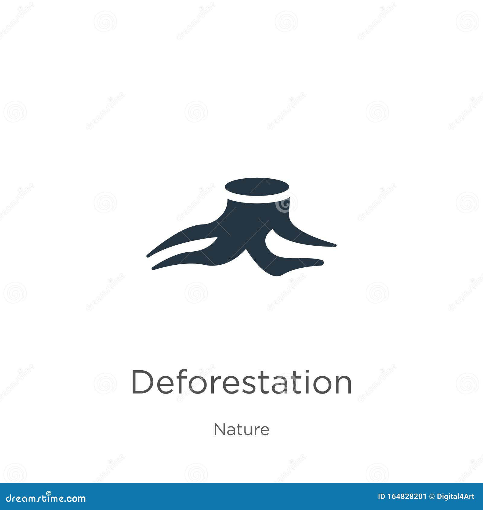 Deforestation Icon Vector. Trendy Flat Deforestation Icon from Nature ...