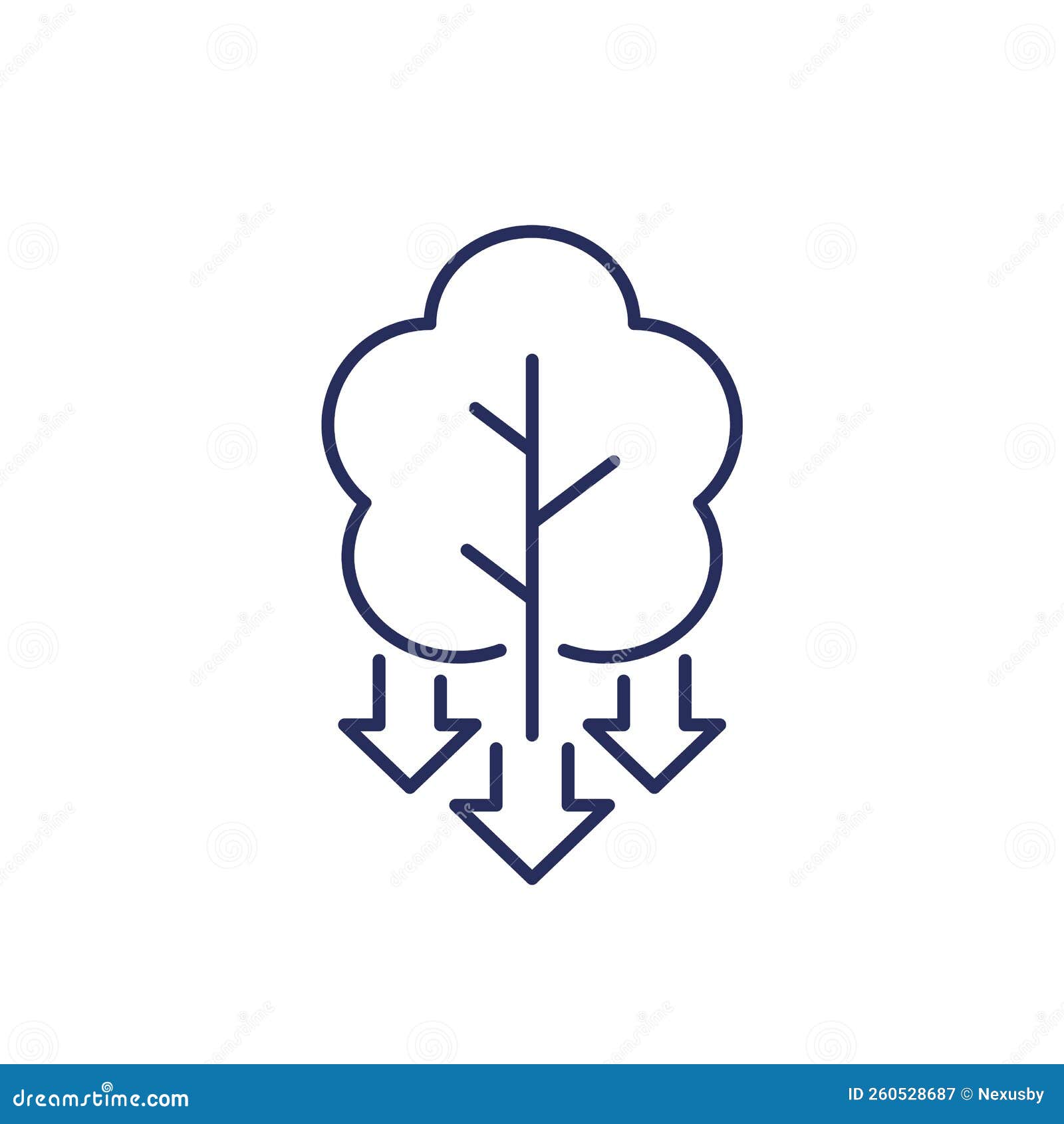 Deforestation Line Icon. Cartoon Vector | CartoonDealer.com #80688355