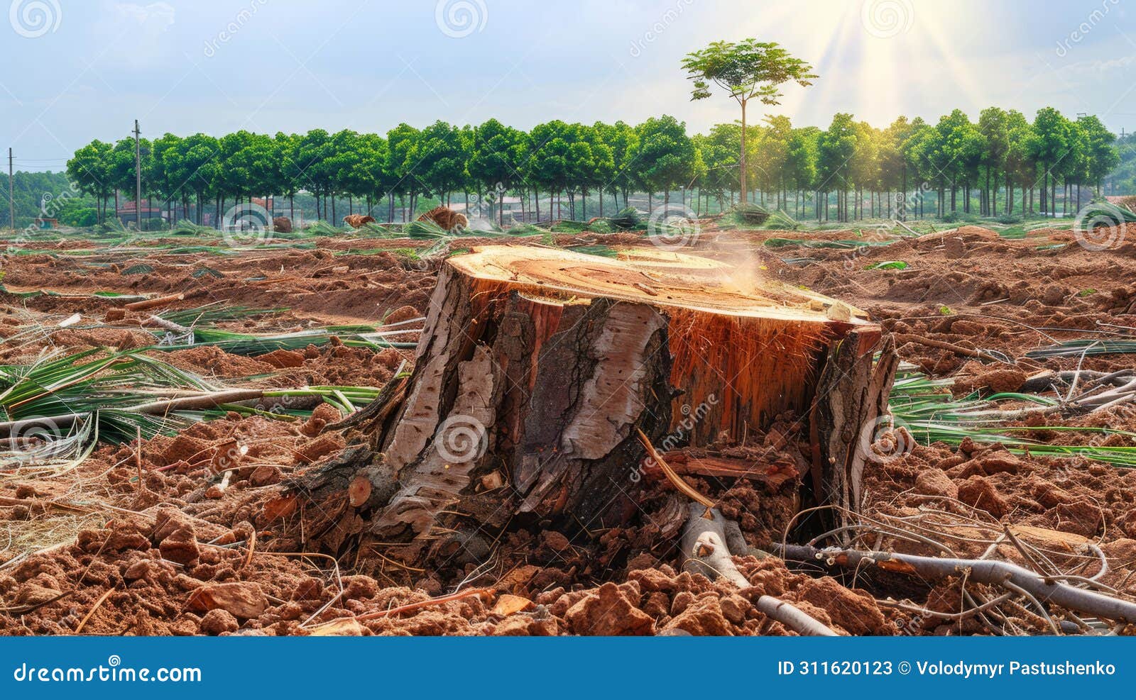 Deforestation is Major Cause of Climate Change Stock Image - Image of ...