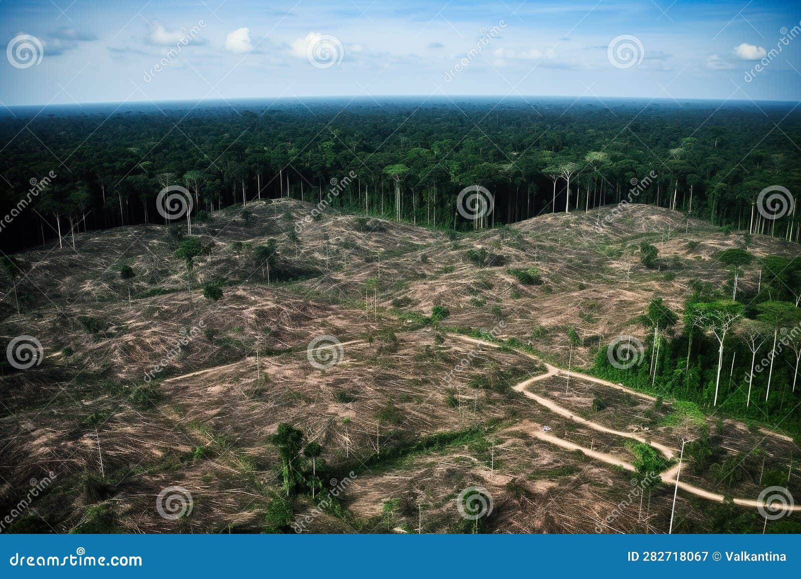 Deforestation Problem Concept. Loss of Trees Causing Climate Change ...