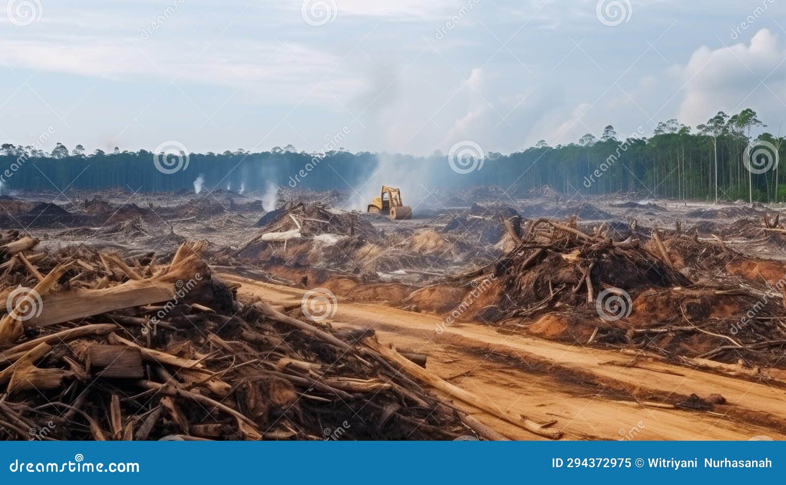 Deforestation of Rainforest. Environmental Problem. Destruction of ...