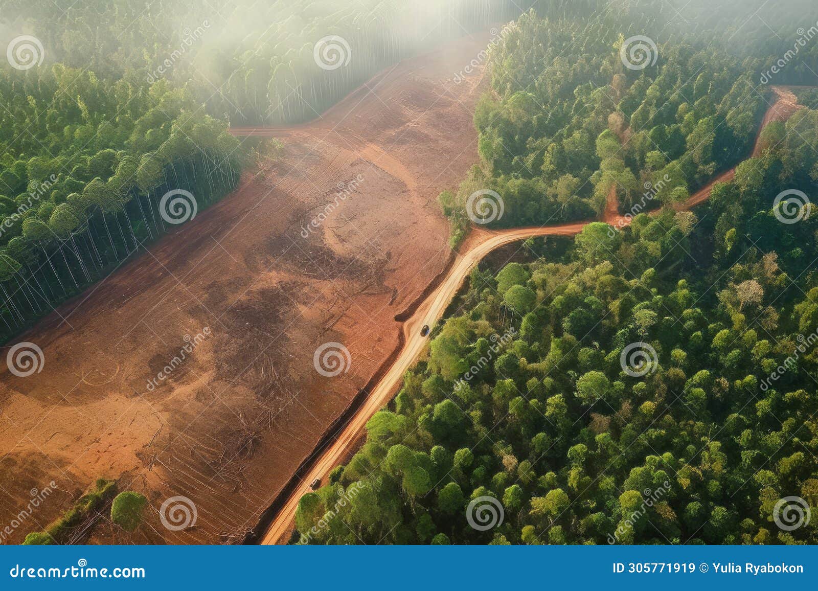 Deforestation Rainforest Removed. Generate Ai Royalty-Free Stock Photo ...