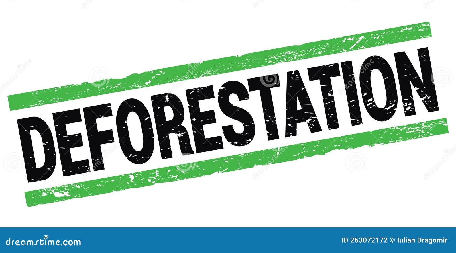 DEFORESTATION Text on Black-green Rectangle Stamp Sign Stock ...