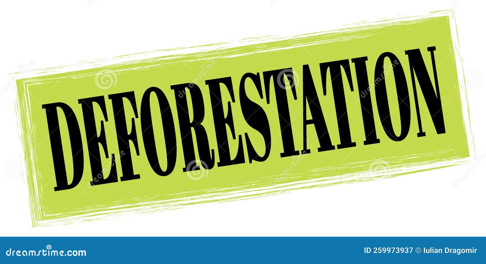 DEFORESTATION Text Written on Green-black Stamp Sign Stock Illustration ...