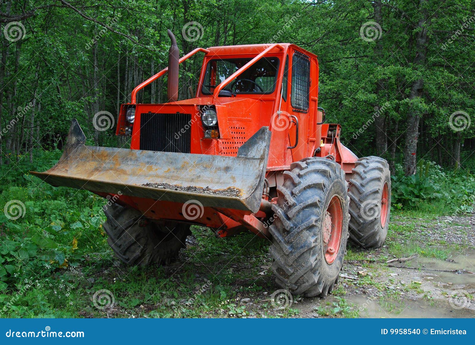 Deforestation tractor stock photo. Image of derocking - 9958540
