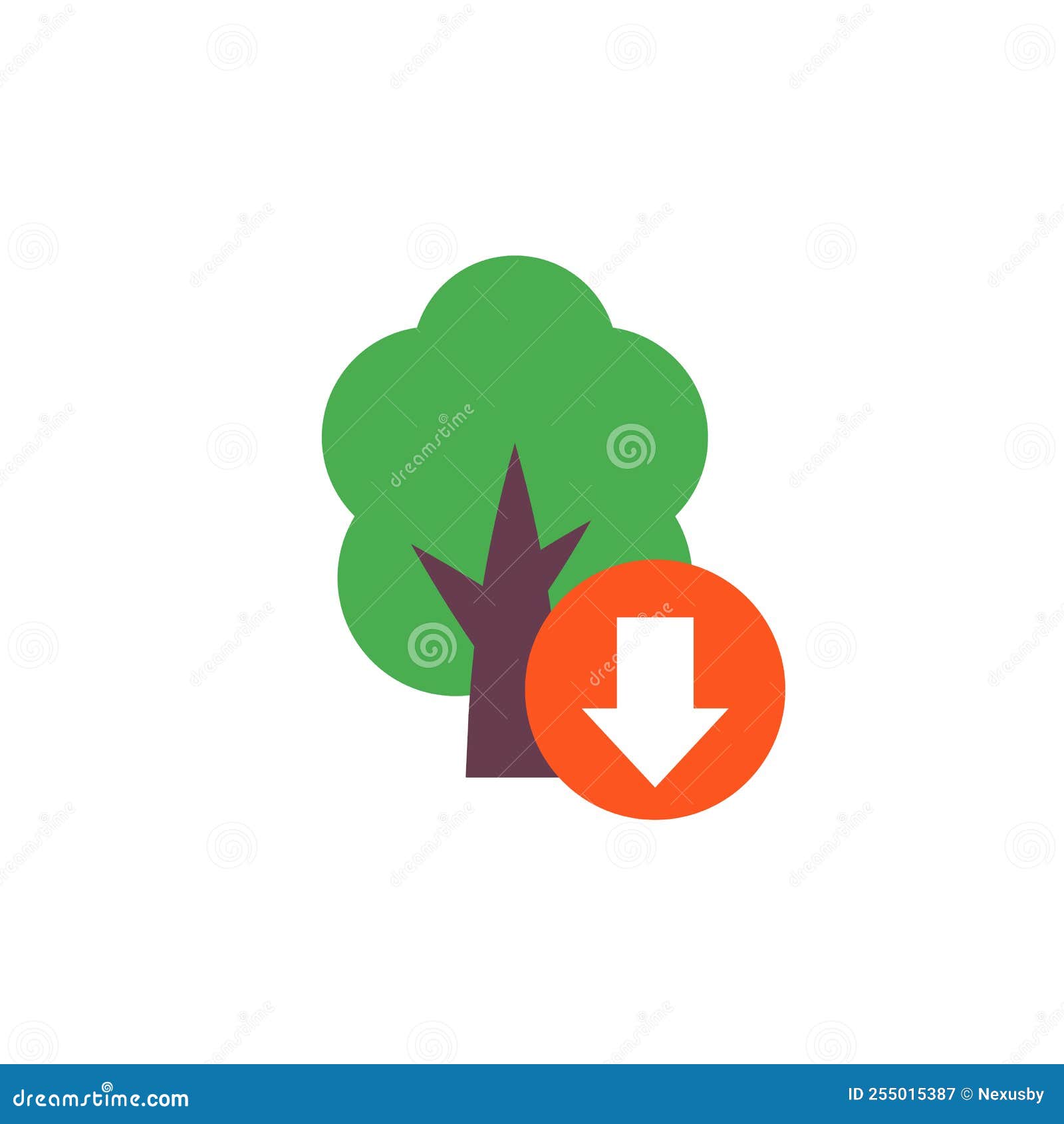 Deforestation Vector Icon with a Tree Stock Vector - Illustration of ...