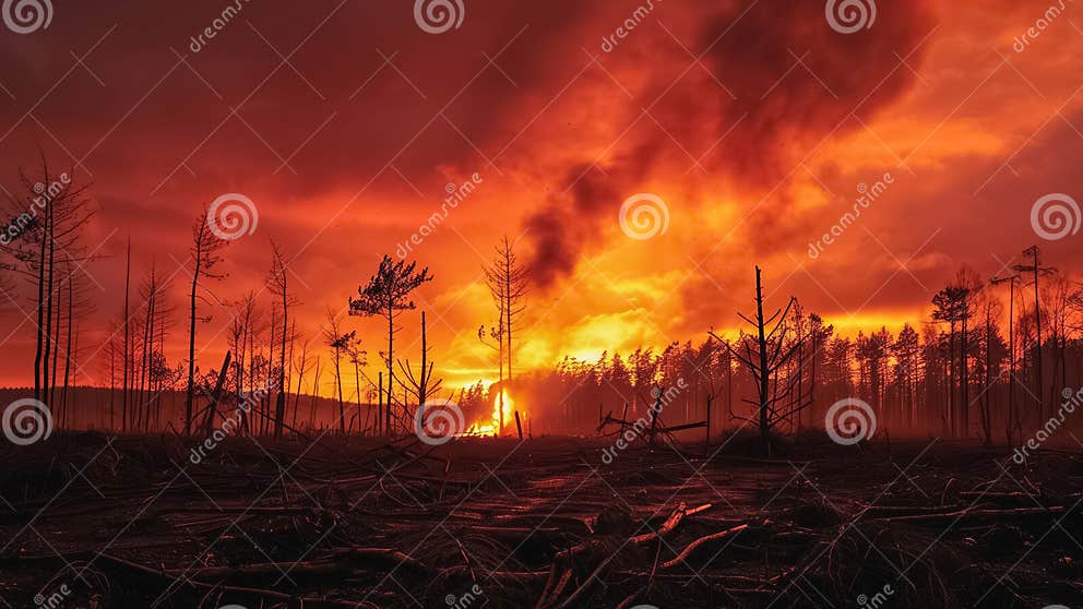 Deforestations Forest Fires Cause Devastation, Destruction, and Harm ...