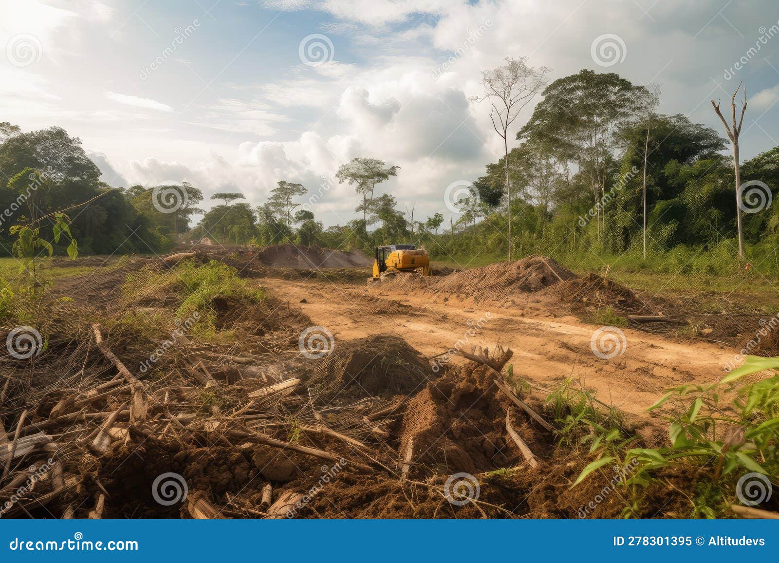 Deforested Area Being Cleared for New Construction Project Stock ...