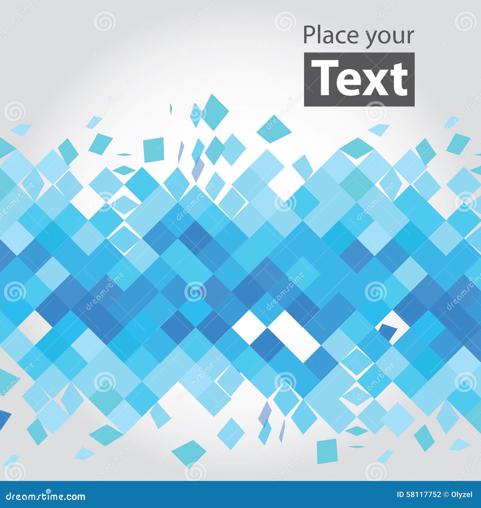 Deformated Plastic Squre Shapes Background with Stock Vector ...