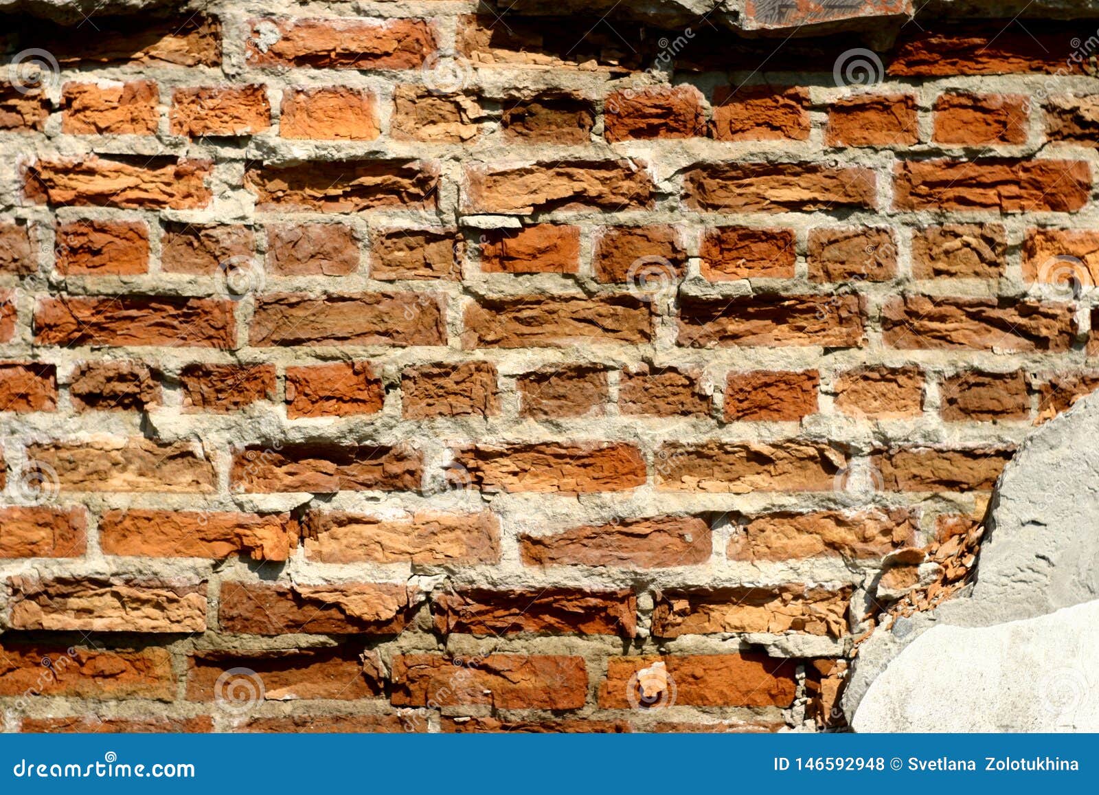 Deformation of the Brickwork. Stock Photo - Image of cement ...