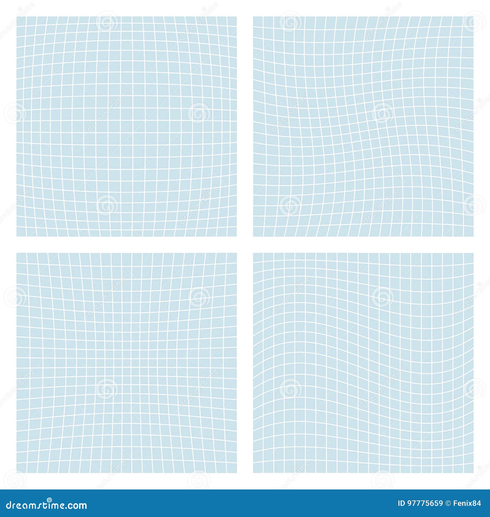Deformation Grid. Set of Four Spatial Forms - Convex, Concave, Stock ...