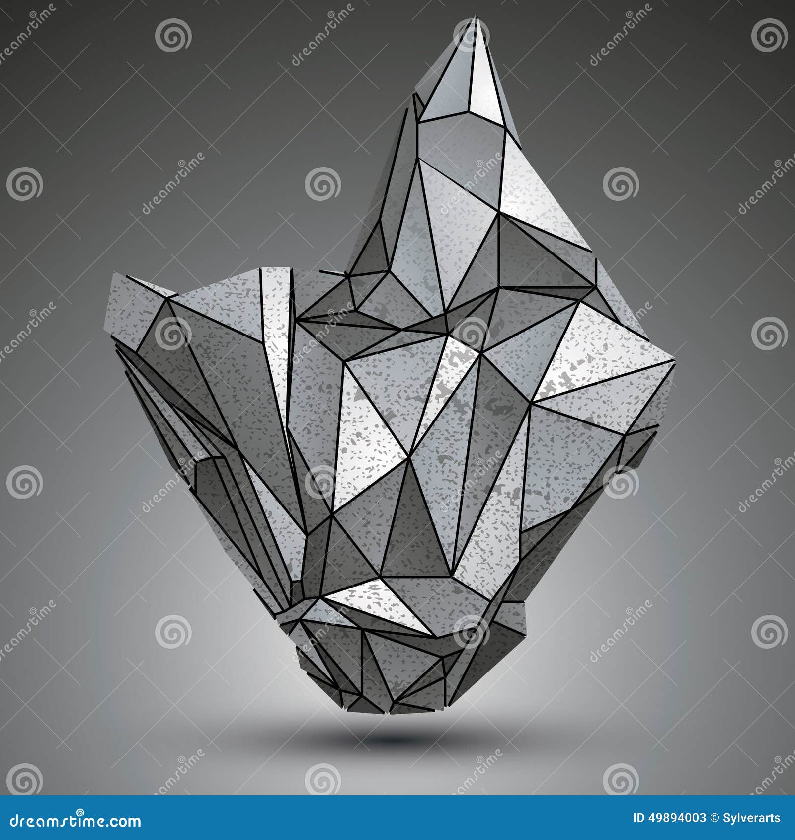 Deformed Apex Tech Zink Object, 3d Element. Stock Vector - Illustration ...