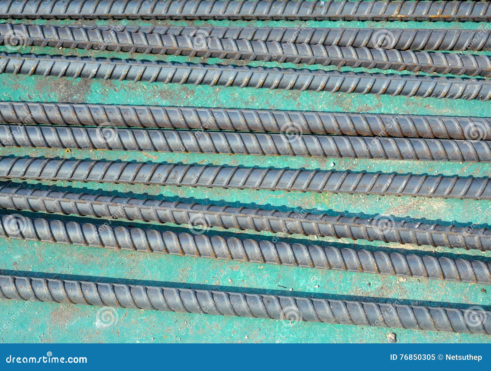 Deformed bar metal stock image. Image of cement, hard - 76850305