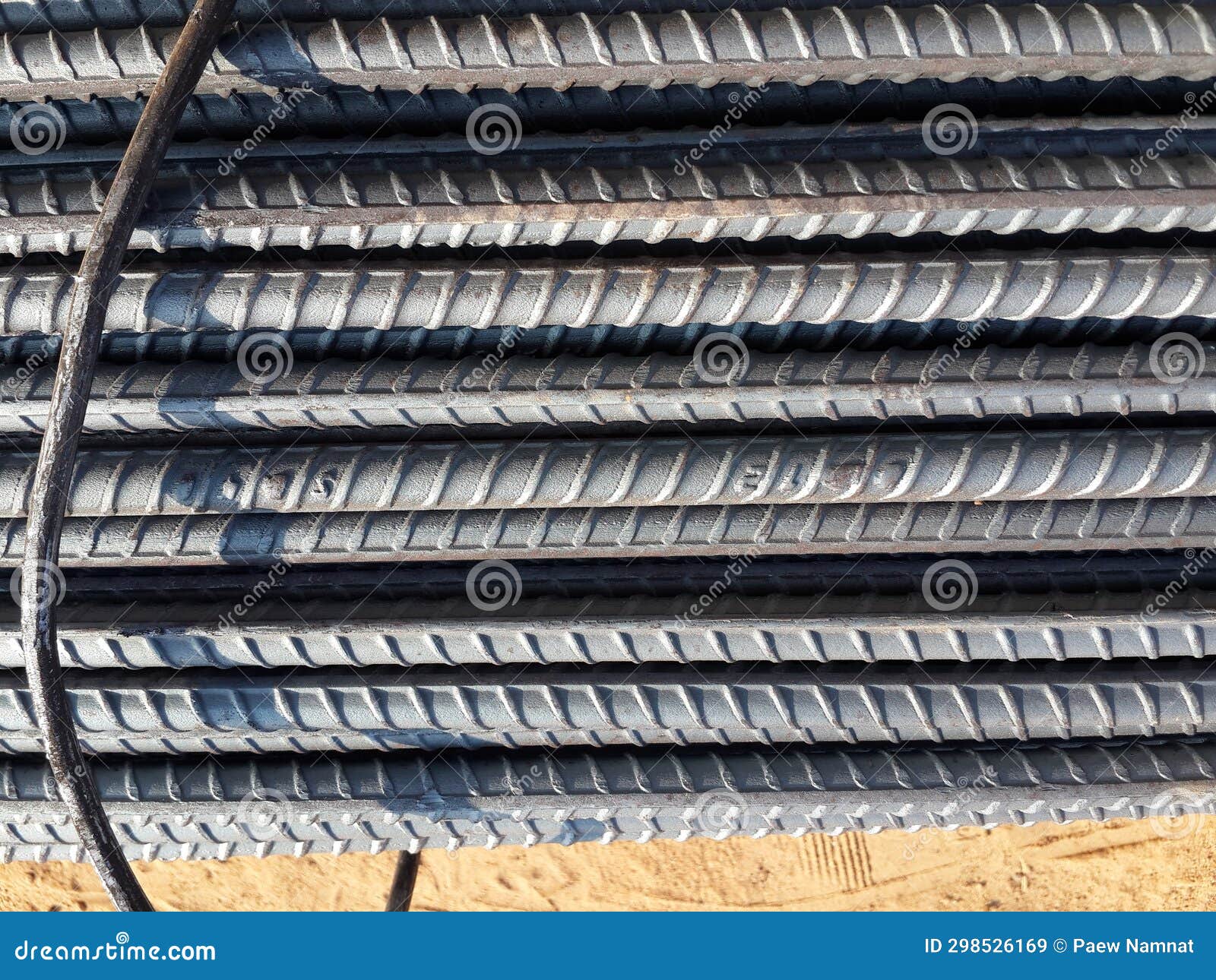 Deformed bars stock image. Image of builder, steel, metal - 298526169