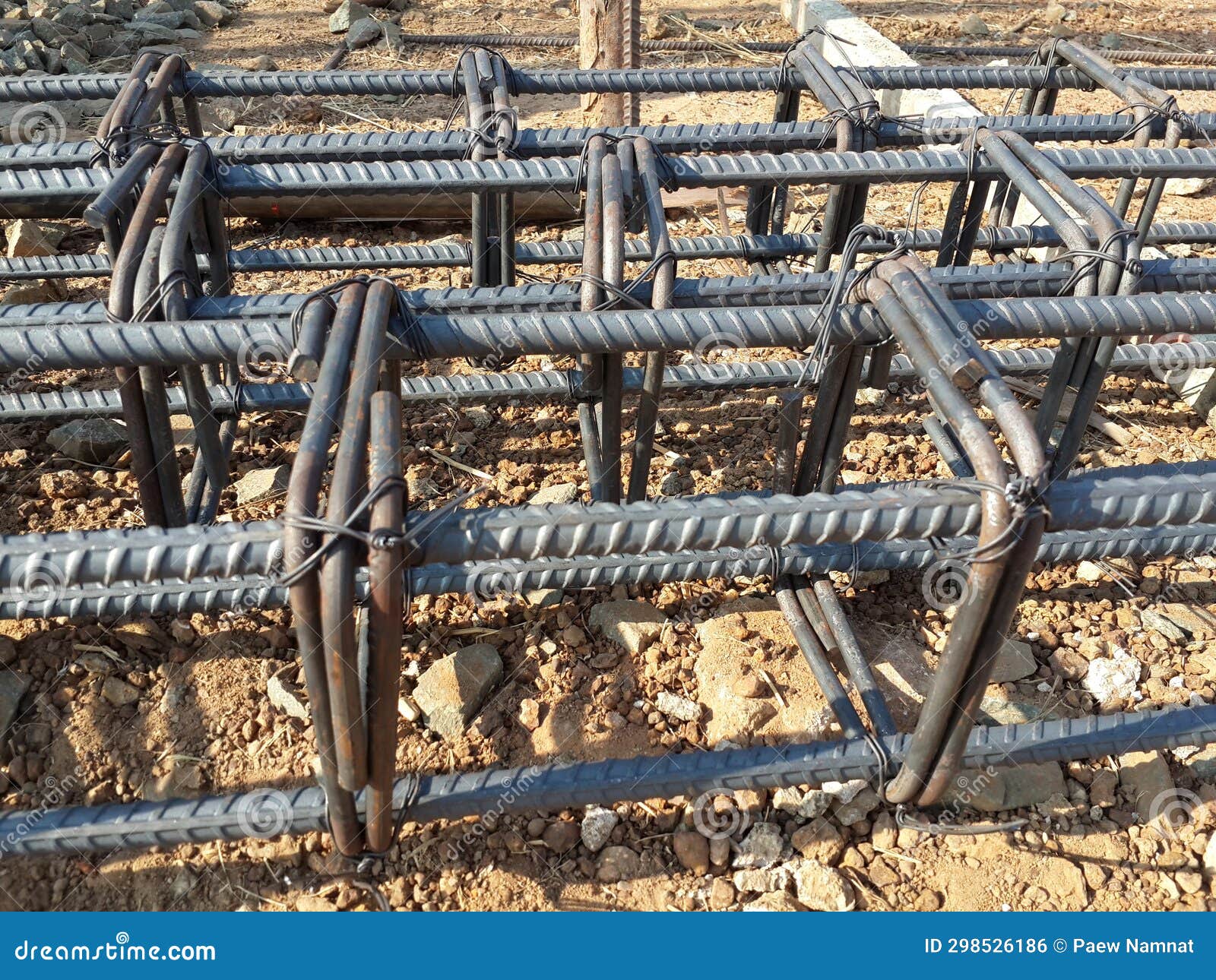 Deformed Bars and Steel Casings Stock Photo - Image of structure ...