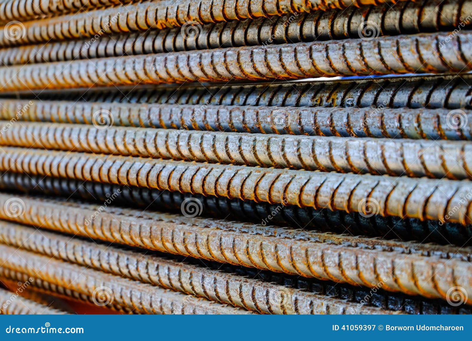 Detail Of Deformed Bar Installation For Concrete Reinforcement ...