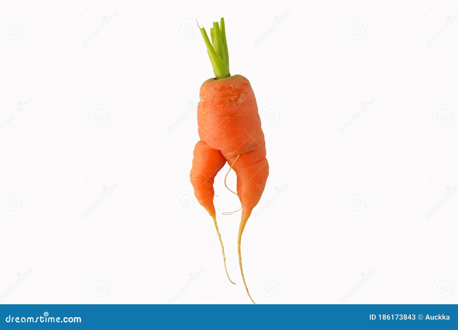 Deformed Carrot Isolated on White Stock Image - Image of diet, deformed ...
