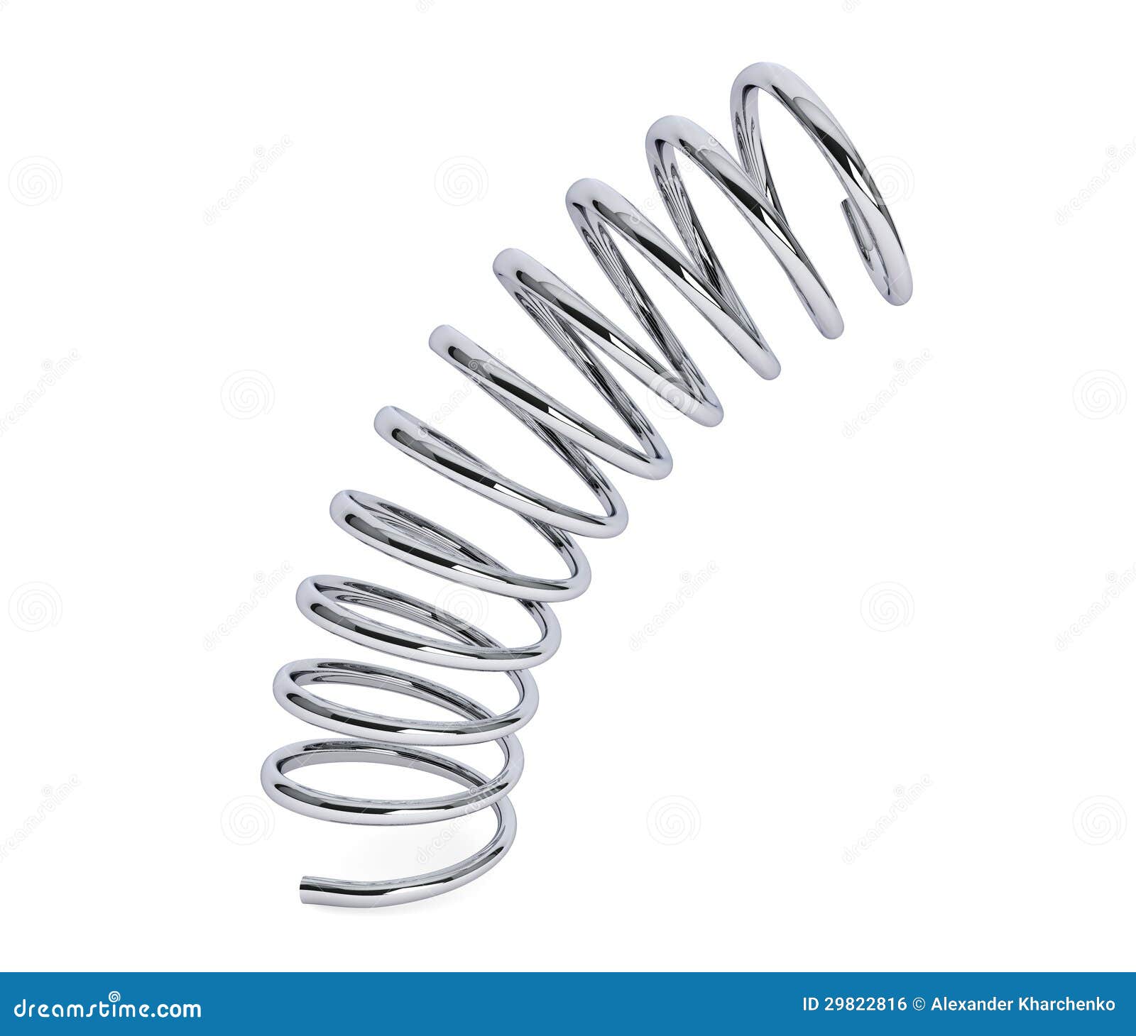 Deformed Chrome spring stock illustration. Illustration of industrial ...