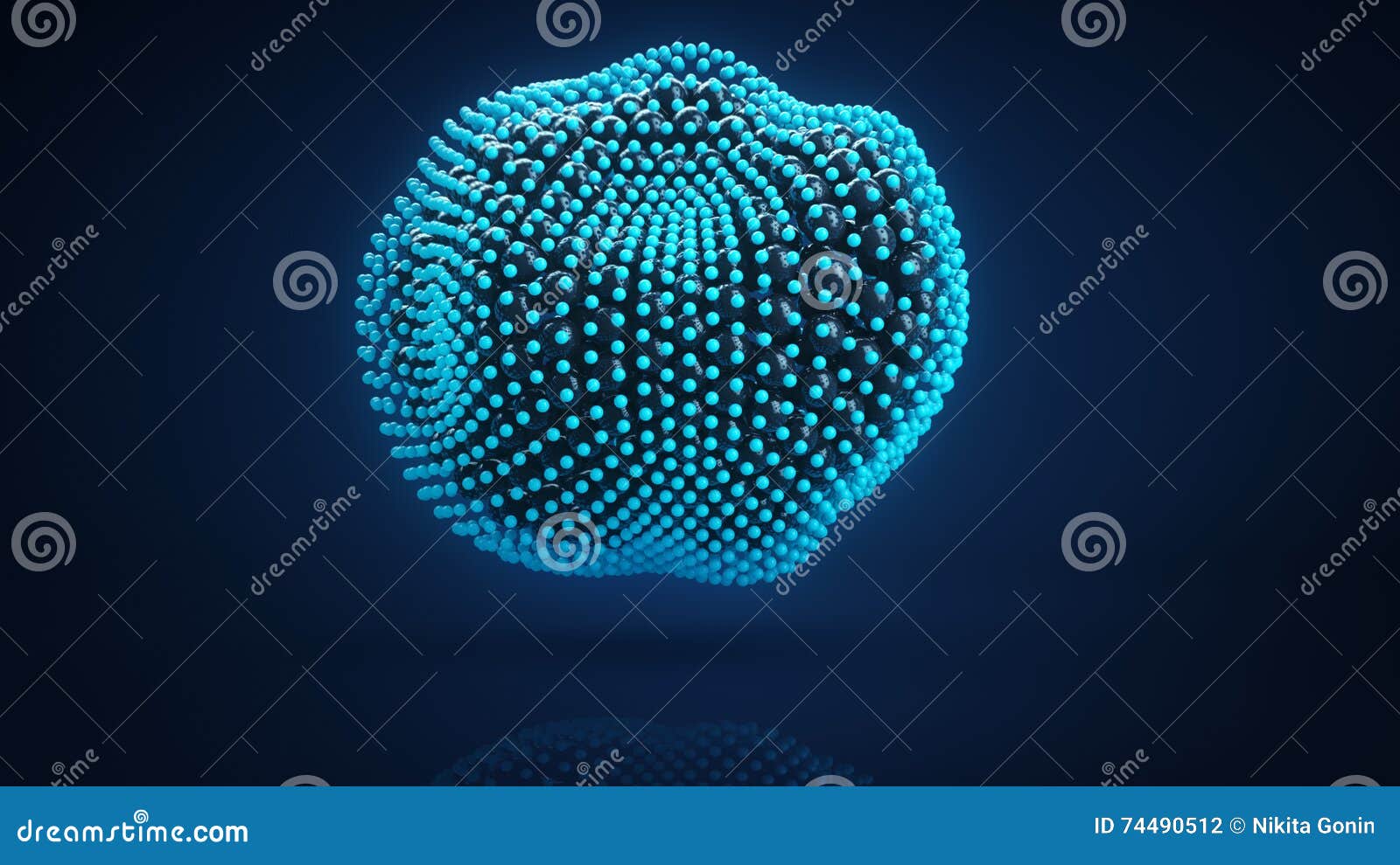 Deformed Cluster of Spheres 3D Render Stock Illustration - Illustration ...
