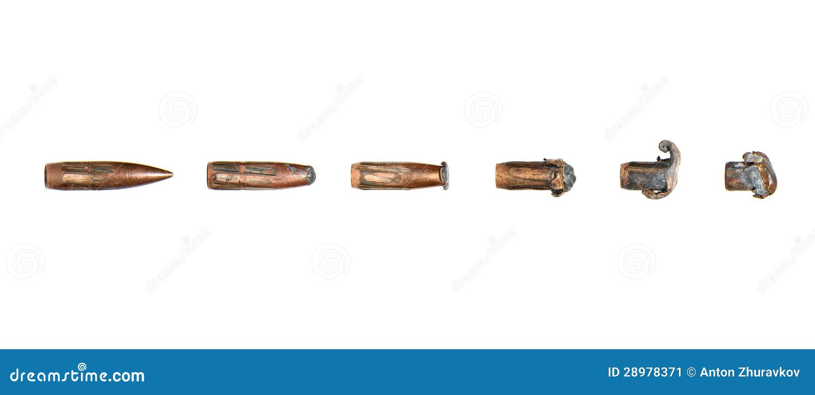 Deformed Flattened Out Bullets Stock Image - Image: 28978371